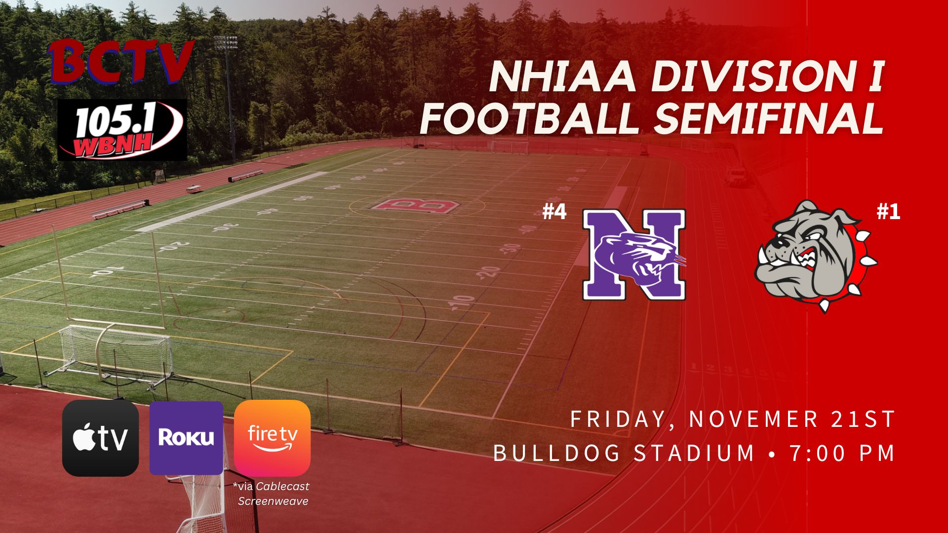 BHS Football - NHIAA Div1 Semifinal - Nashua South vs Bedford Bulldogs ...